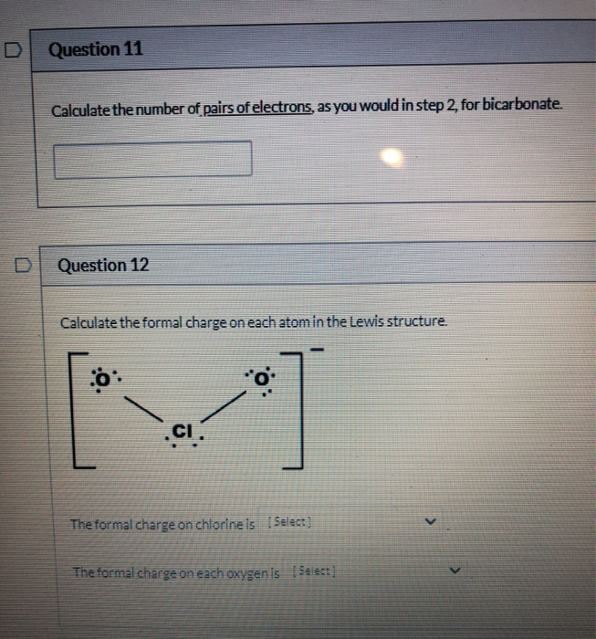 Solved Calculate the formal charge on each element in the | Chegg.com