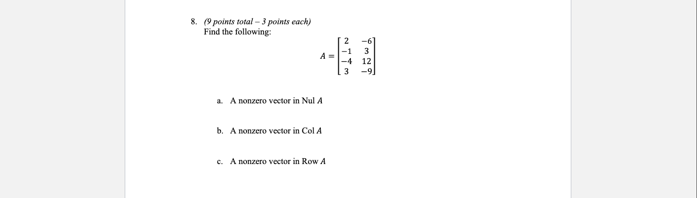 Solved (9 points total -3 points each)Find the | Chegg.com Solved (9 points total -3 points each)Find the | Chegg.com