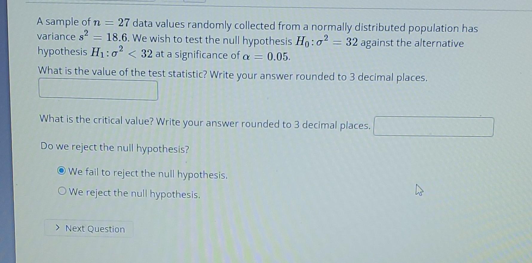 Solved A sample of n=27 data values randomly collected from | Chegg.com
