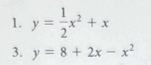 In Problems 1-6, (a) find the vertex of the graph of | Chegg.com