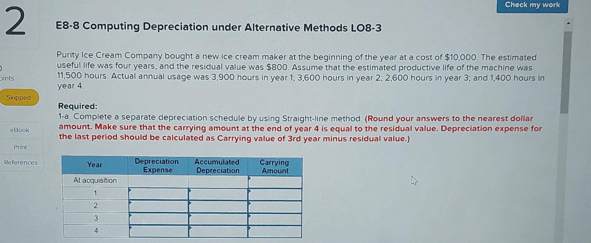 Solved E8-8 Computing Depreciation under Alternative Methods | Chegg.com