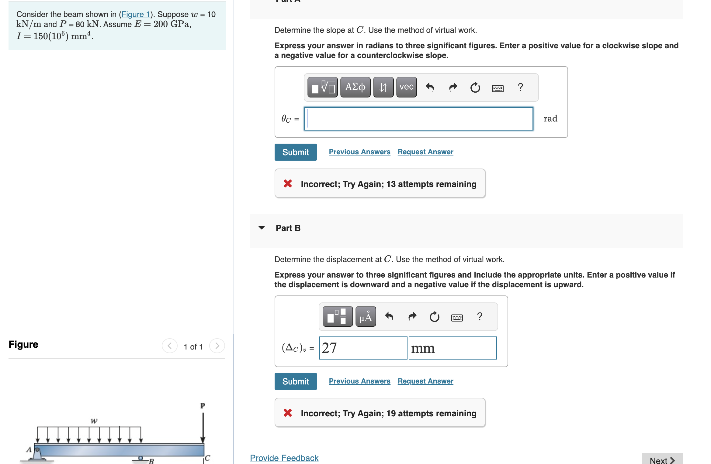 Consider the beam shown in (Figure 1). ﻿Suppose | Chegg.com