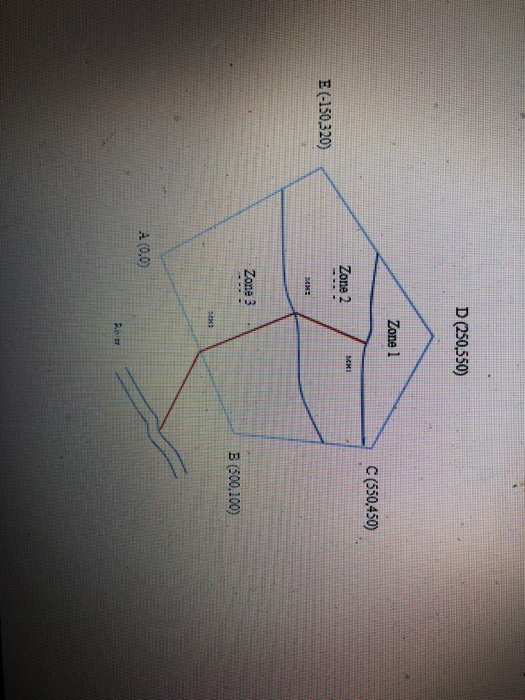 Solved The catchment area covering a land of polygon ABCDEA | Chegg.com