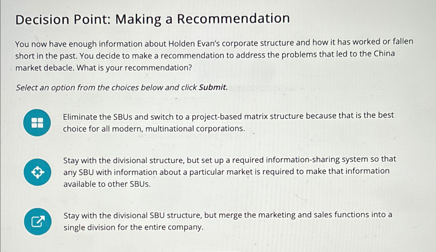 Solved Decision Point: Making a RecommendationYou now have | Chegg.com