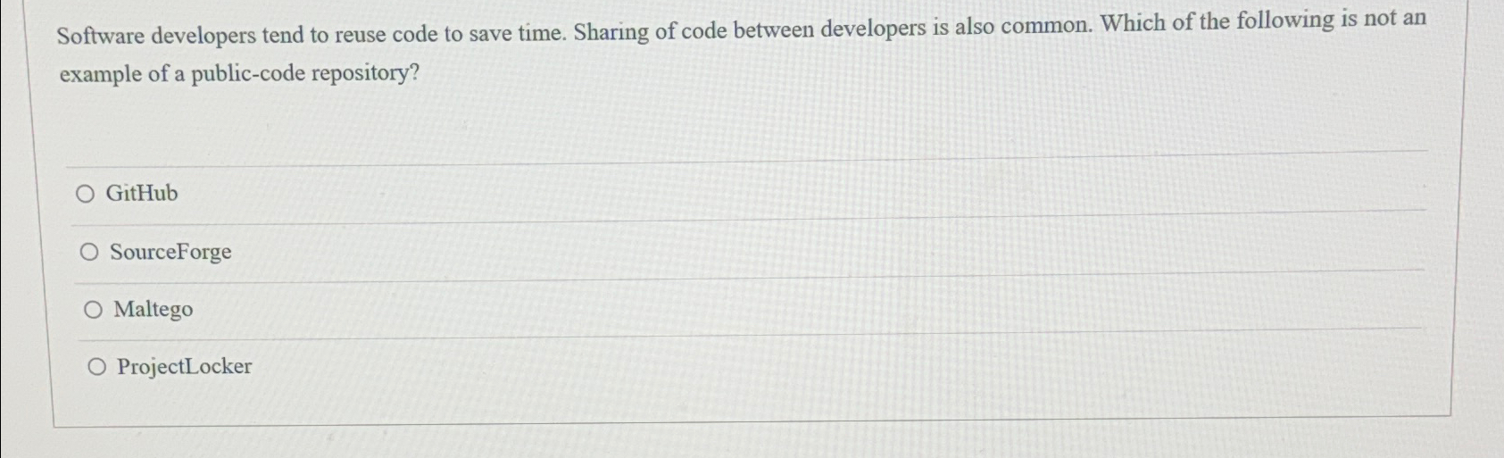 Solved Software developers tend to reuse code to save time. | Chegg.com
