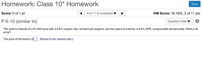 Solved Homework: Class 10* Homework Save Score: 0 of 1 pt