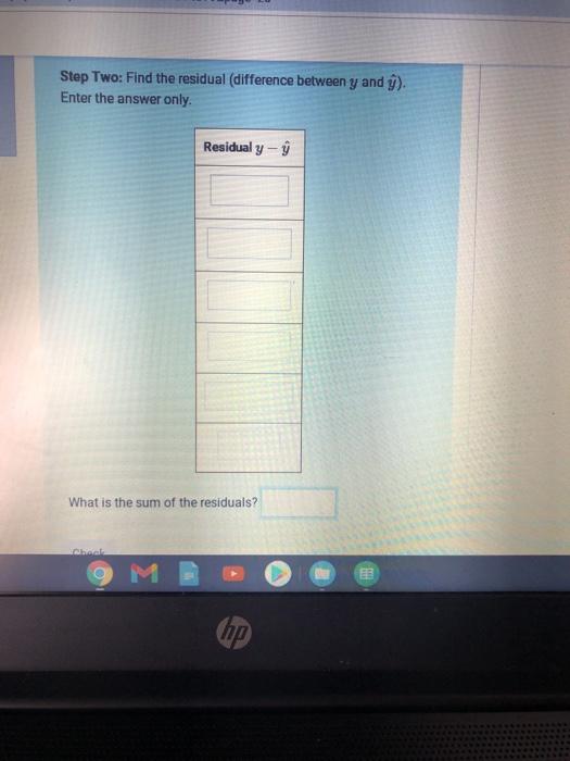 Solved Instructions: Create a residual plot of the following | Chegg.com