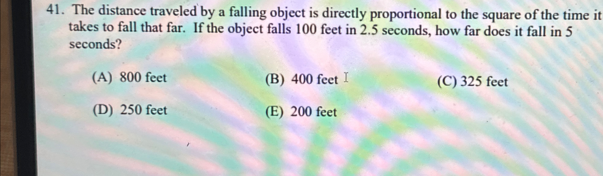 Solved The distance traveled by a falling object is directly | Chegg.com