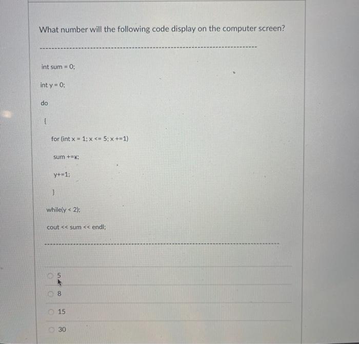 Solved Question 3 2 pts What numbers will the following code | Chegg.com