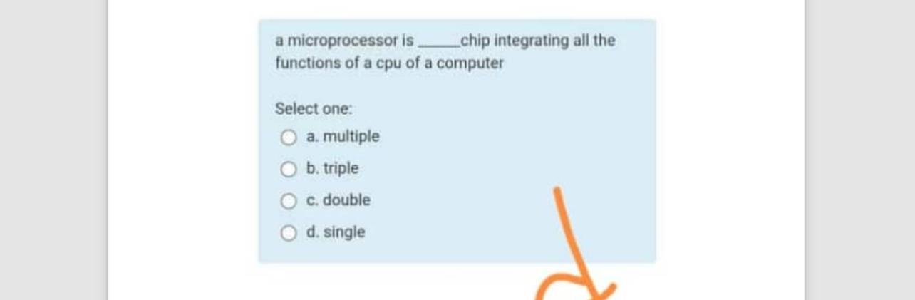 Solved a microprocessor is chip integrating all the | Chegg.com