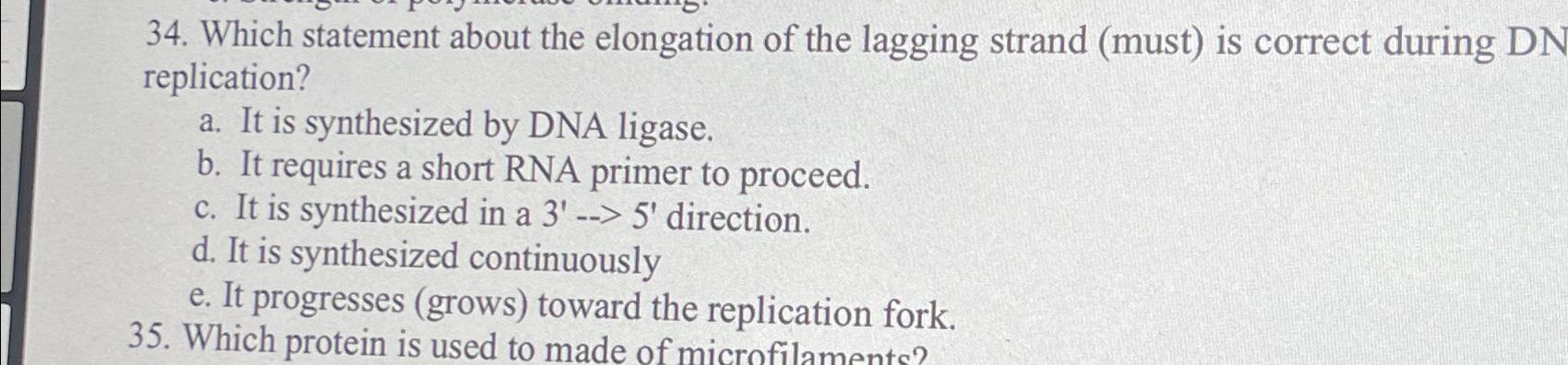 Solved Which statement about the elongation of the lagging | Chegg.com