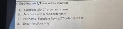 Solved The Simpsons 13 ﻿rule will be exact fora. ﻿Functions | Chegg.com