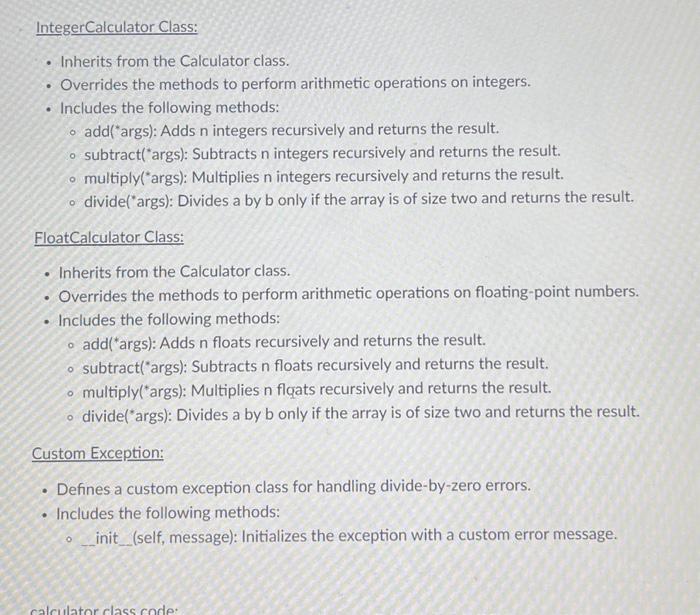 Solved This project utilizes concepts: inheritance, | Chegg.com