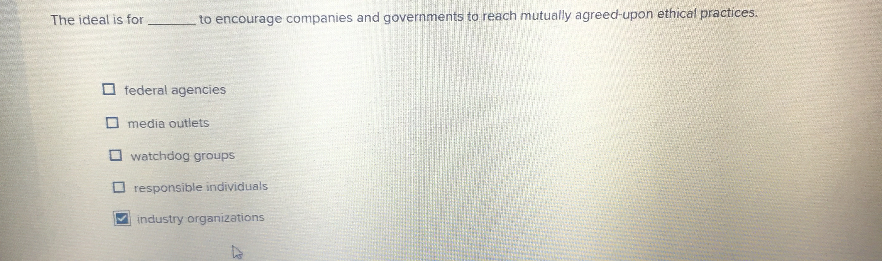 Solved The ideal is for ﻿to encourage companies and | Chegg.com