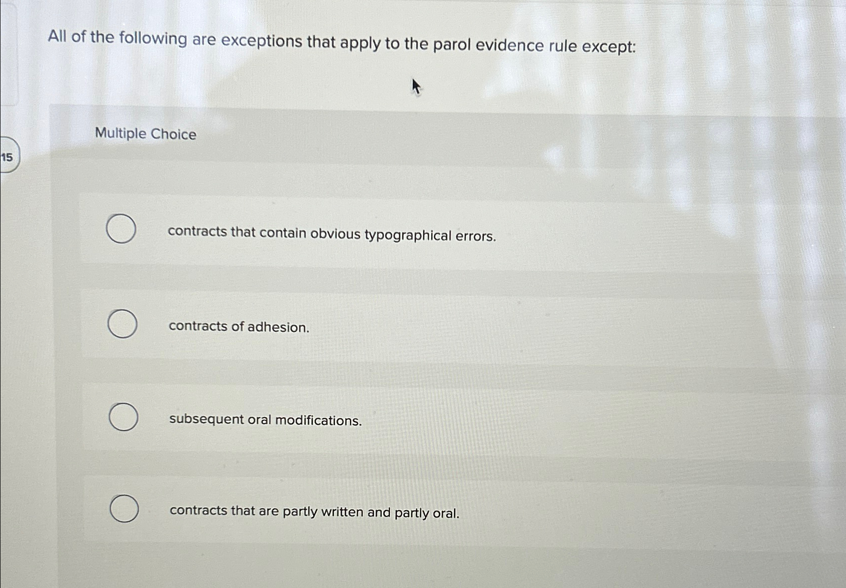 Solved All of the following are exceptions that apply to the | Chegg.com