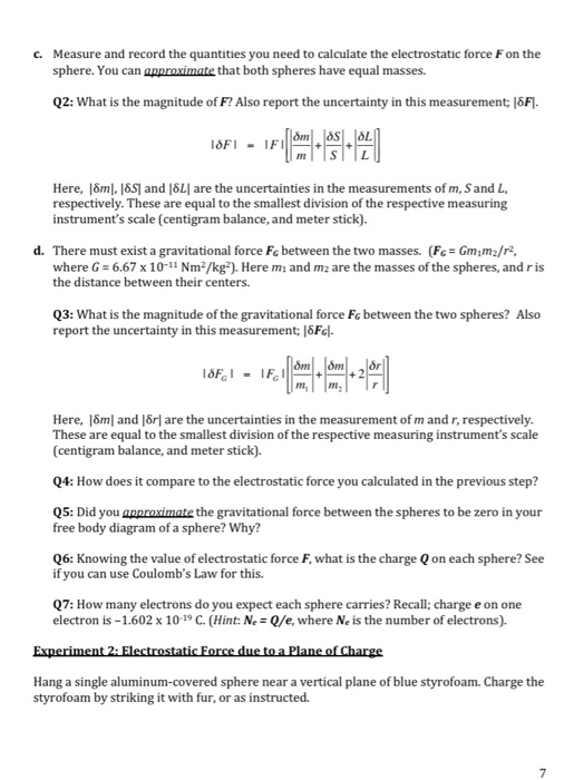 Solved Electric Charge & Electrostatics 2 Objective: Direct | Chegg.com