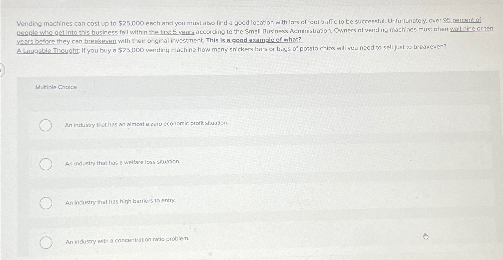 Solved Vending machines can cost up to $25,000 ﻿each and you | Chegg.com