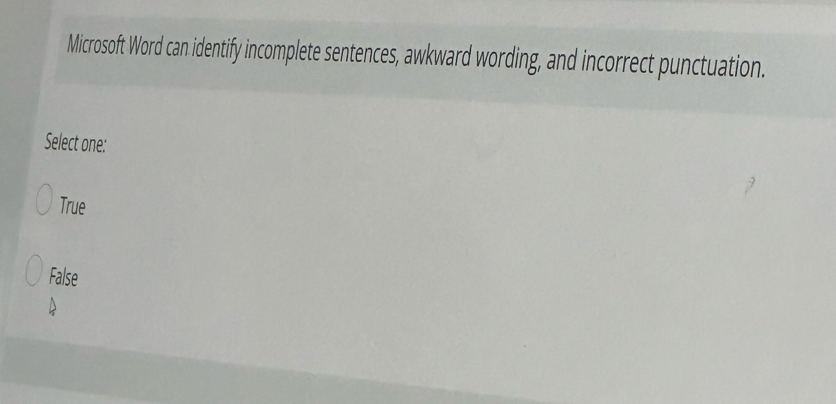 Solved Microsoft Word can identify incomplete sentences, | Chegg.com
