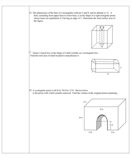 Solved 10. Identify the solids that make the composite solid | Chegg.com