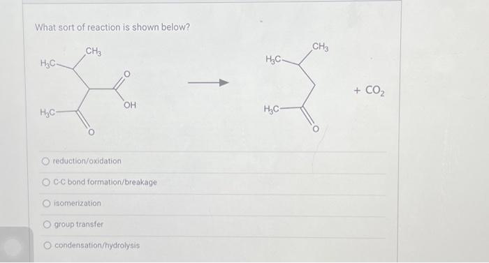 [Solved]: What sort of reaction is shown below? H3C- H3C- CH