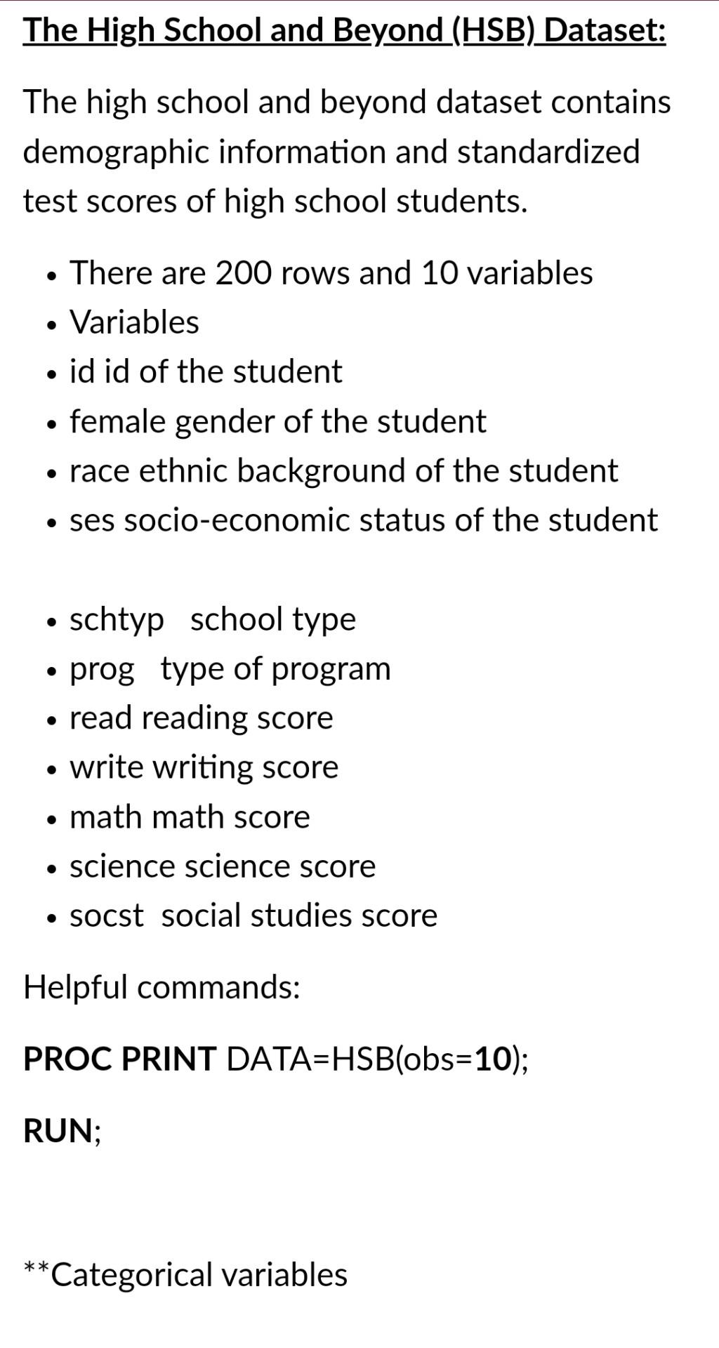 Solved The UNIVARIATE Procedure Variable: read female = | Chegg.com