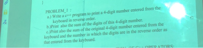 Solved Problem 1 A Write A C Program To Print A