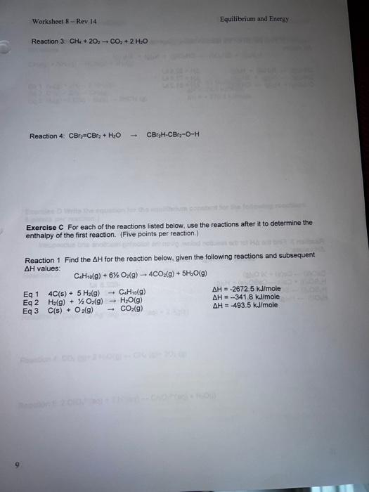 Solved Exercise B - Using Hess' Law to determine the | Chegg.com