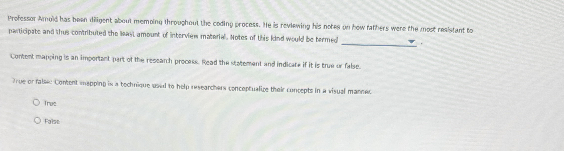 Solved Professor Amold has been diligent about memoing | Chegg.com