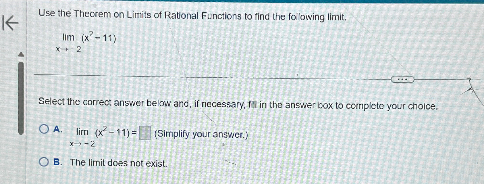 Solved Use the Theorem on Limits of Rational Functions to | Chegg.com