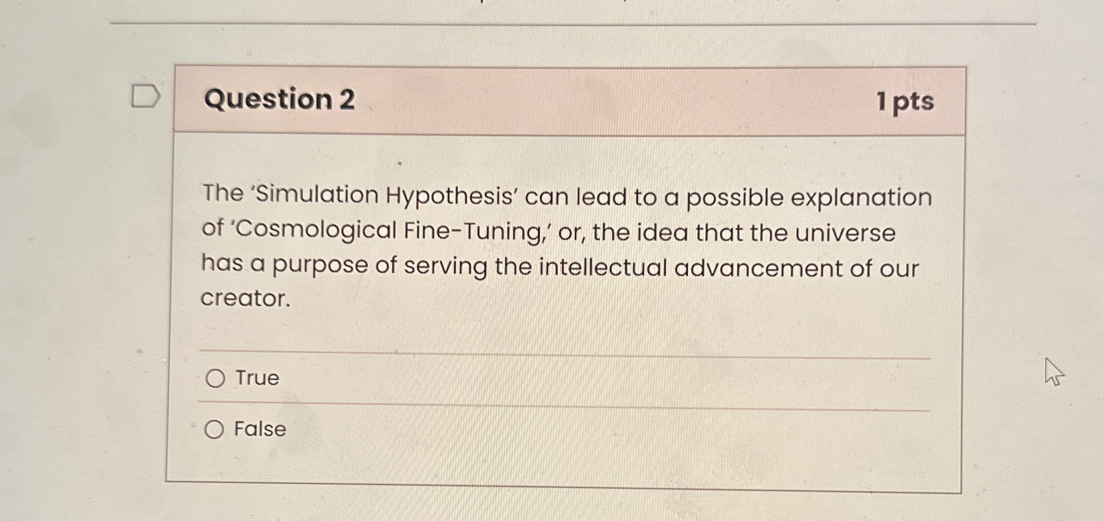Solved Question 21 ﻿ptsThe 'Simulation Hypothesis' can lead | Chegg.com