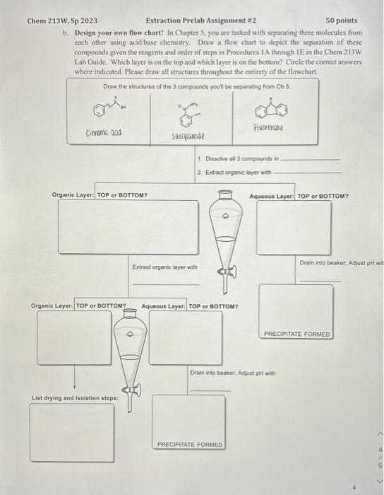Solved 213W,Sp2023 Extraction Prelab Assignment #2 50 points | Chegg.com Solved 213W,Sp2023 Extraction Prelab Assignment #2 50 points | Chegg.com