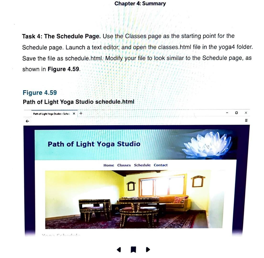 Solved Chapter 4: Summary Path of Light Yoga Studio See | Chegg.com