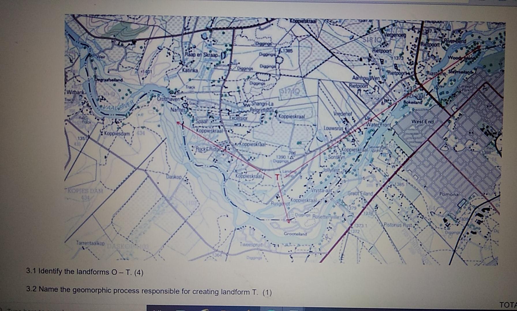 Solved It the excerpts of the 2627CD Parys topographical map | Chegg.com