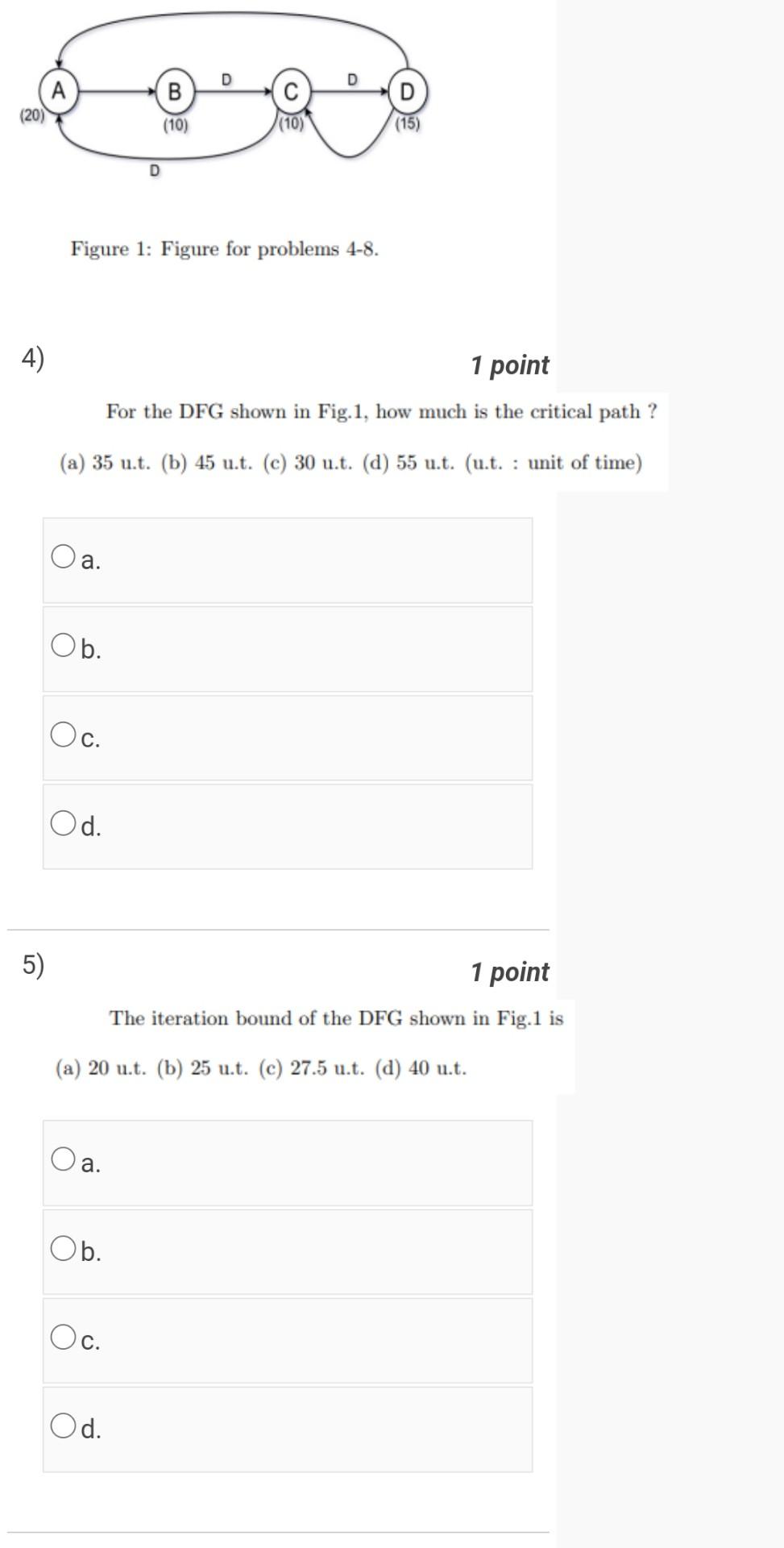 Solved Figure 1: Figure for problems 4-8. 4) 1 point For | Chegg.com