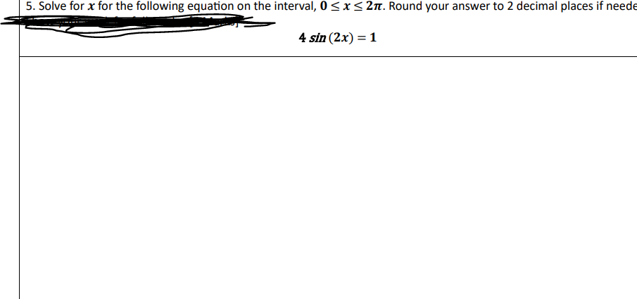 Solved Solve for x ﻿for the following equation on the | Chegg.com