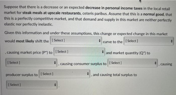 Solved Suppose That There Is A Decrease Or An Expected Chegg