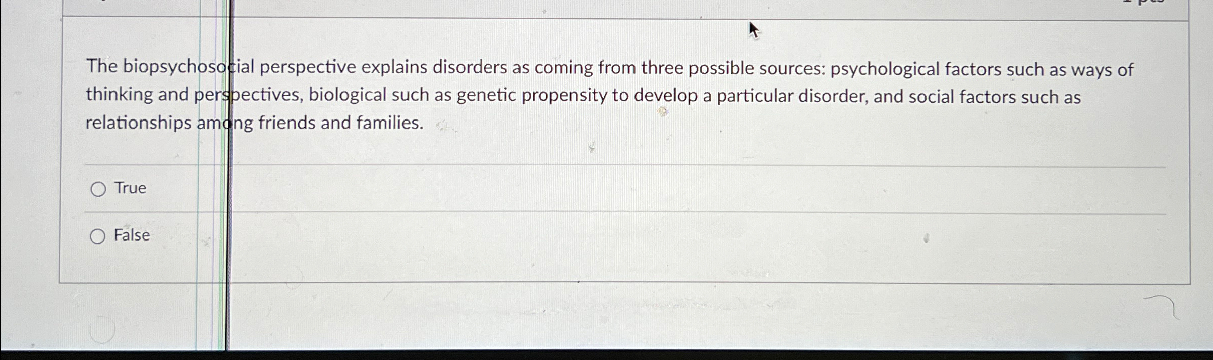 Solved The biopsychoso fial perspective explains disorders | Chegg.com