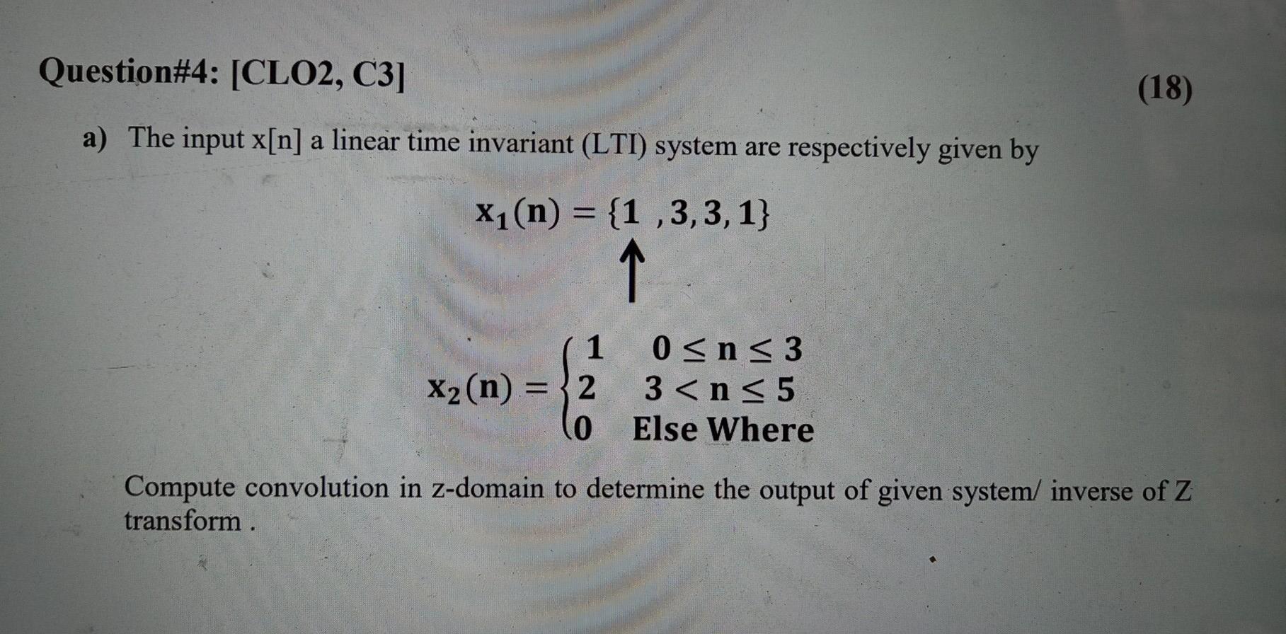 Solved Question4 Clo2 C3 18 A The Input X N A 