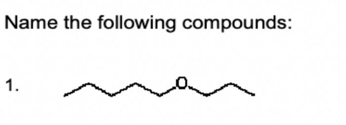 Solved Name the following compounds: 1. | Chegg.com