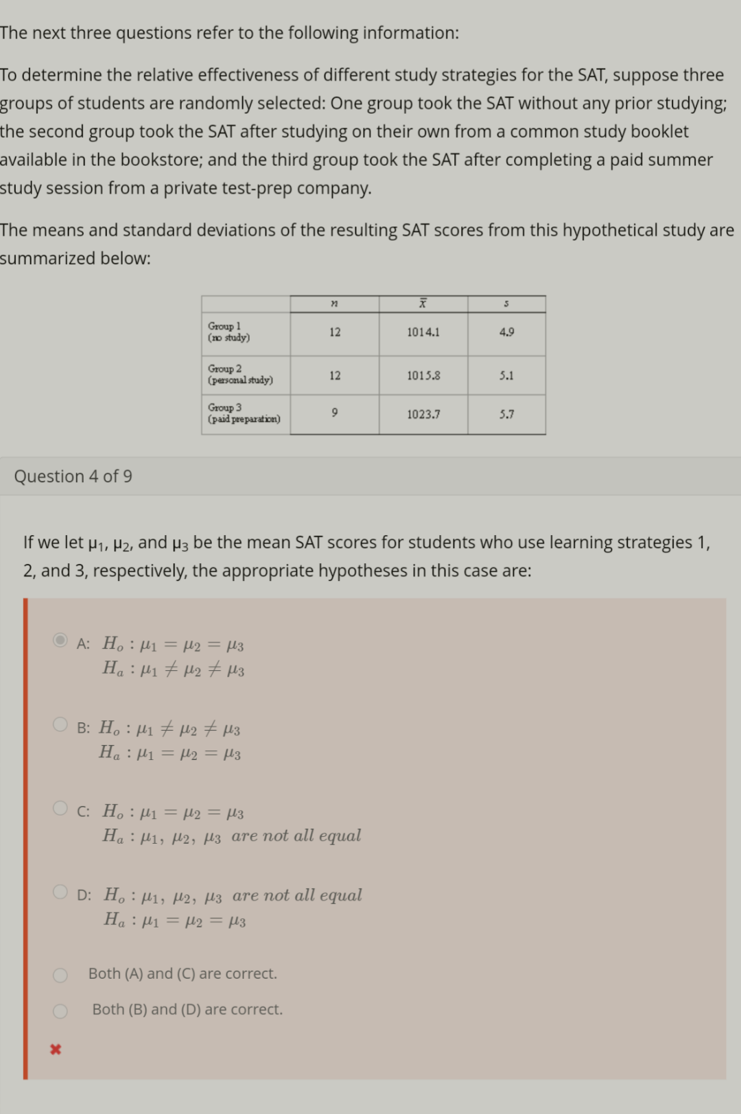 Solved The next three questions refer to the following | Chegg.com