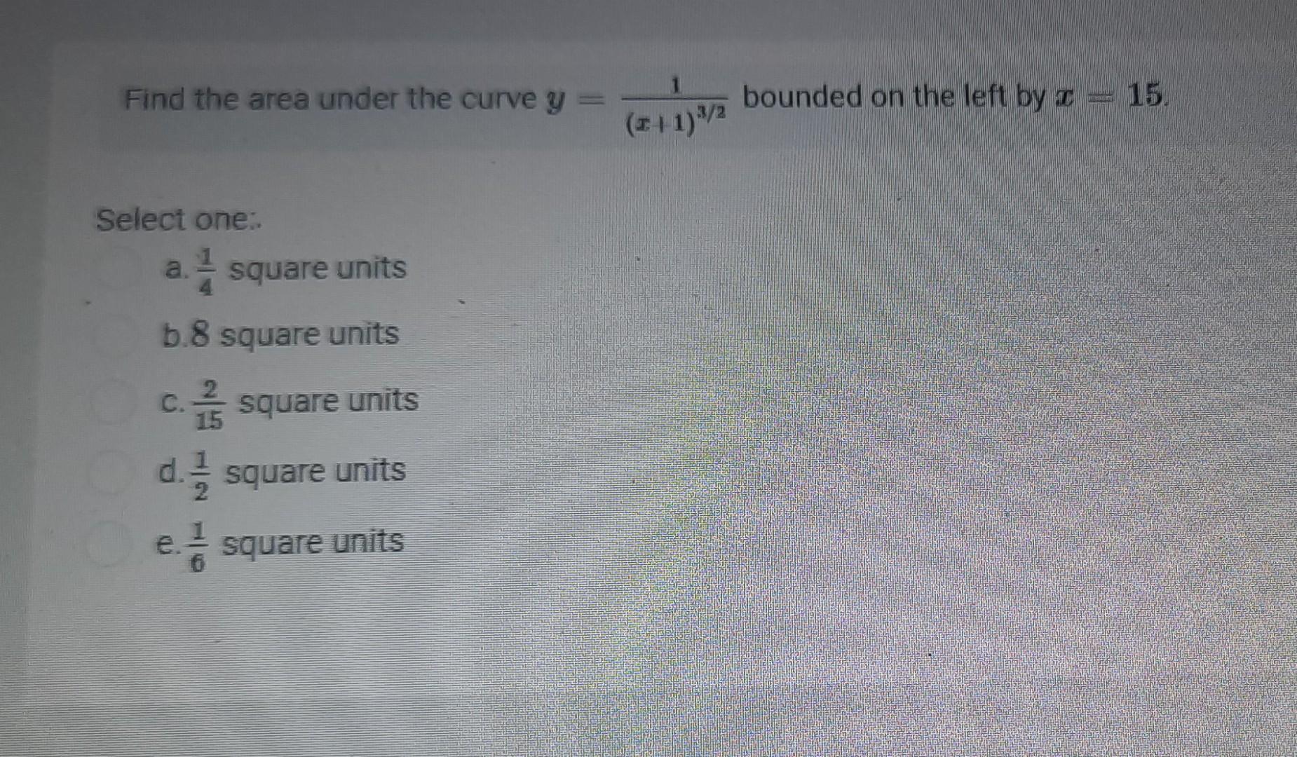Solved Find the area under the curve y=(x+1)3/21 bounded on | Chegg.com