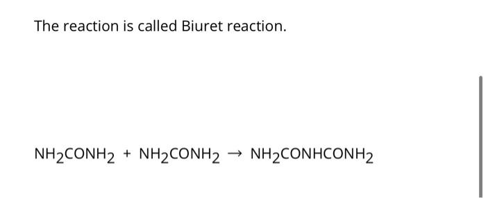 Solved The reaction is called Biuret reaction. | Chegg.com