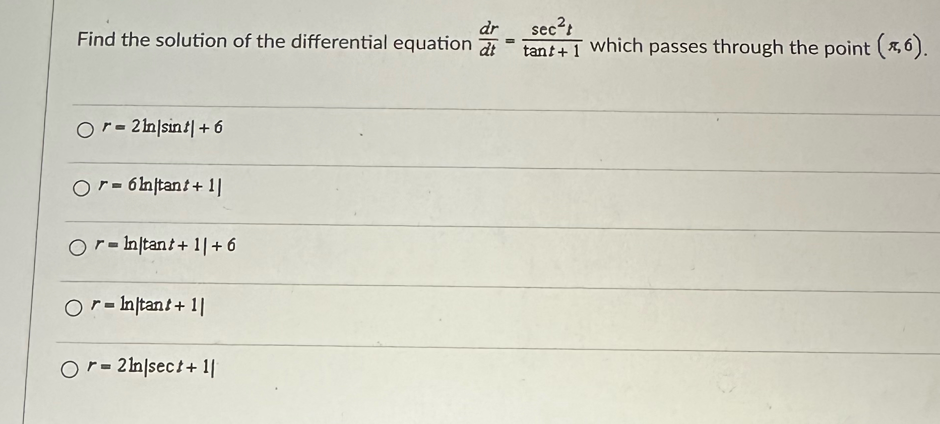 Solved Find the solution of the differential equation | Chegg.com