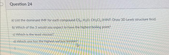Solved Question 24 a) List the dominant IMF for each | Chegg.com