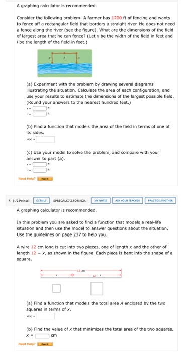 Solved A graphing calculator is recommended. Consider the | Chegg.com