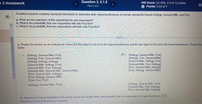 Solved Help solving question 5B the answer 0.825 is wrong | Chegg.com