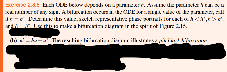 Solved Exercise 2.3.5 ﻿Each ODE below depends on a parameter | Chegg.com