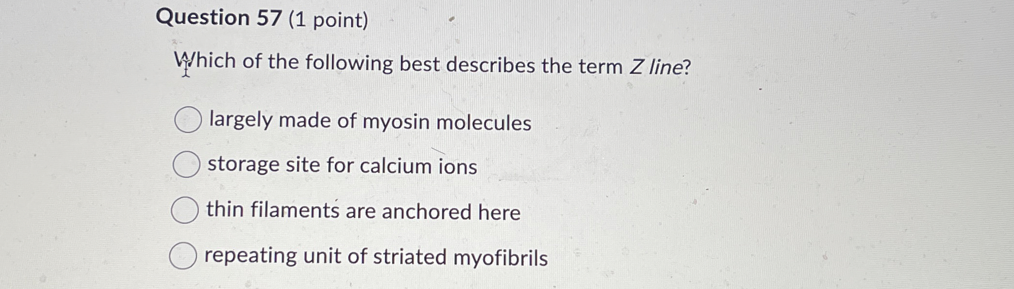 Solved Question 57 (1 ﻿point)Which of the following best | Chegg.com