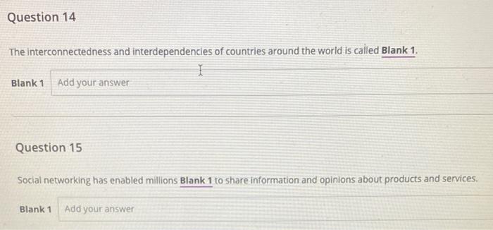 Solved The interconnectedness and interdependencies of | Chegg.com