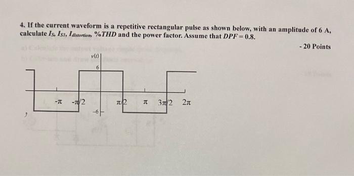 Solved 4. If the current waveform is a repetitive | Chegg.com
